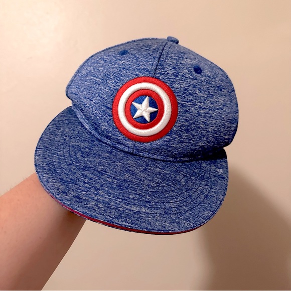 Marvel | Accessories | Marvel Captain America Shield Blue Flat Brim ...